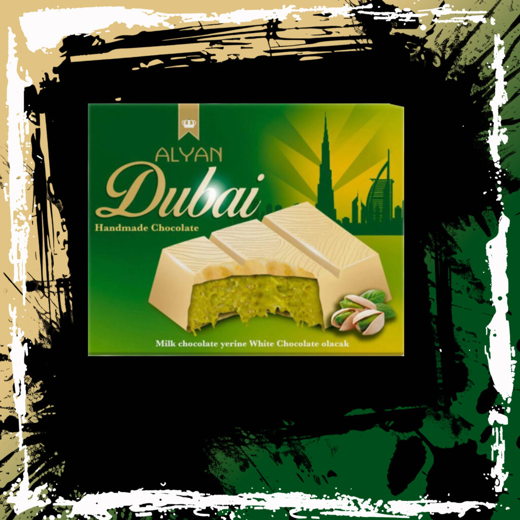Alyan Chocolate DUBAI WHITE/WEISS Pistachio - 100g - Baba-Trends