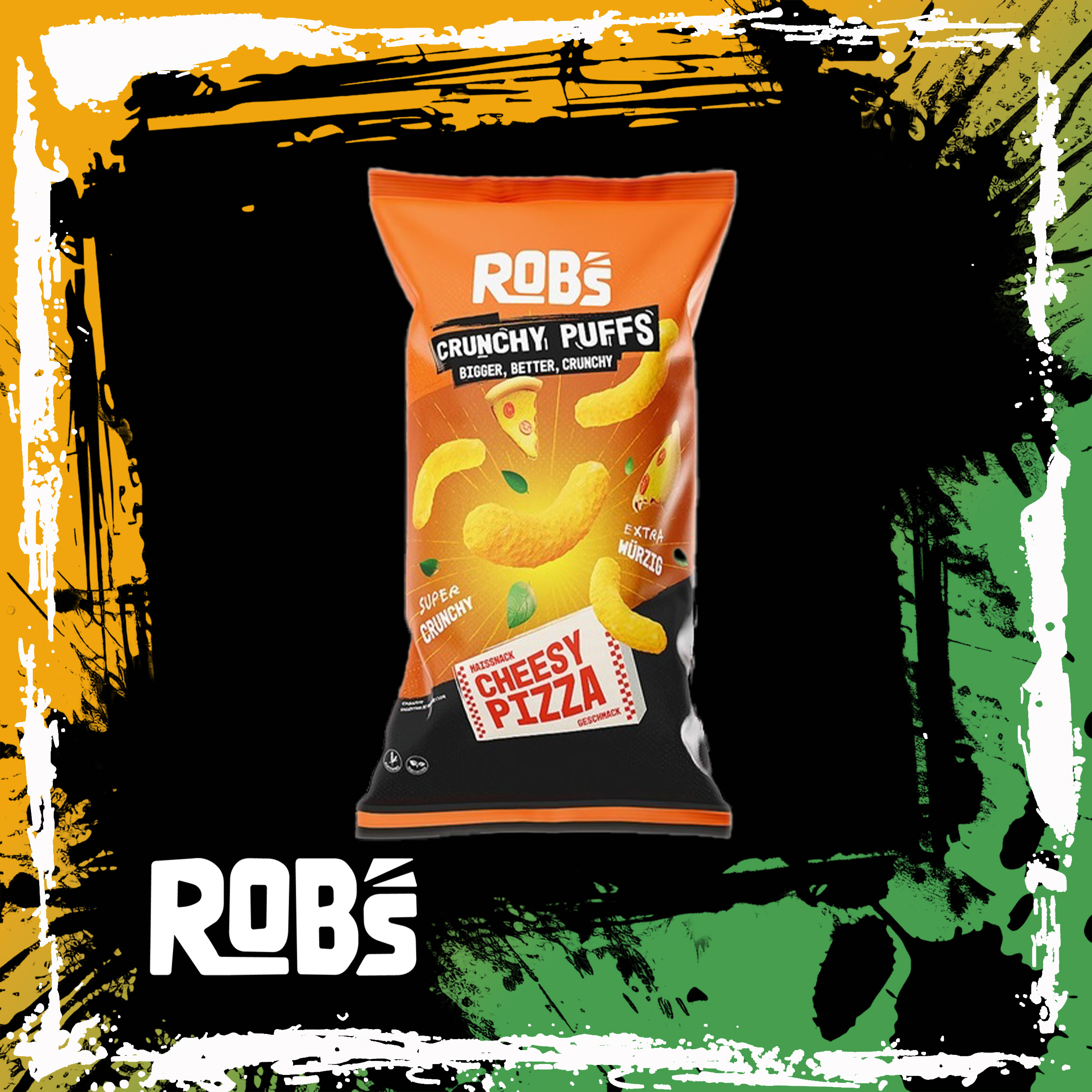 ROB´s Crunchy Puffs Cheesy Pizza - 130g - Baba-Trends